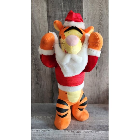 Disney | Toys | Vintage 25 Santa Tigger Winnie The Pooh Stuffed Animal ...